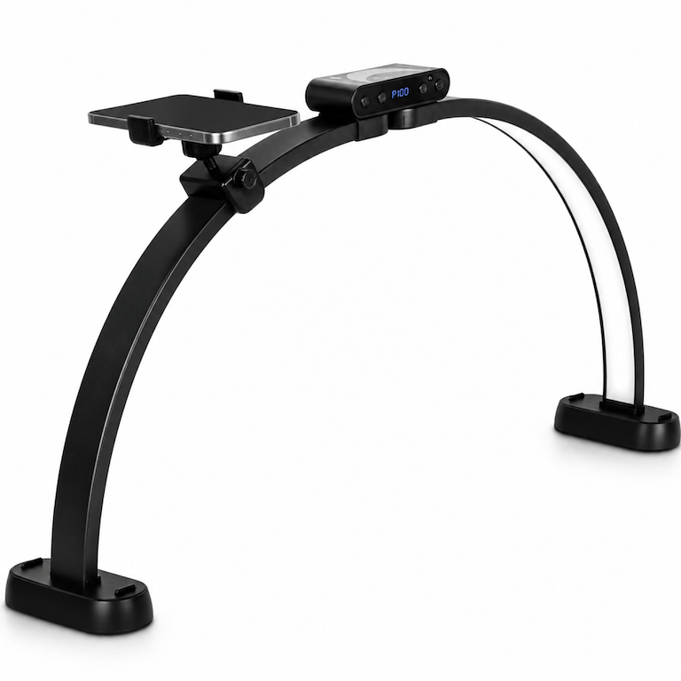 Stona LED lampa Half moon crna