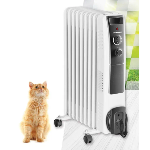 Heinner uljani radijator HOH-Y09WB, 9 rebara, 2000 W, beli