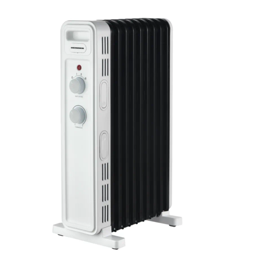 Heinner uljani radijator HOH-M09WH-BK, 9 rebara, belo-crni