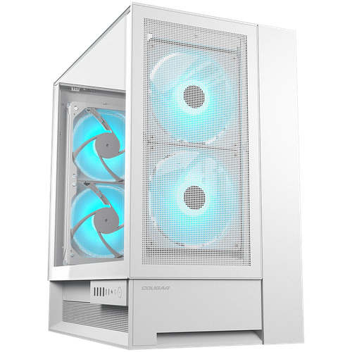 COUGAR OmnyX PC kućište Mid Tower, 4 × 160 mm ARGB ventilatora, kaljeno staklo, belo