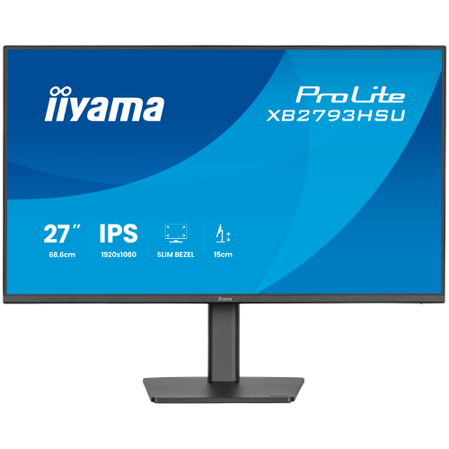 iiyama ProLite XB2793HSU-B1 monitor 27", Full HD 120 Hz, IPS, puna ergonomija