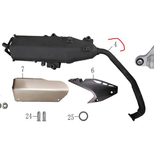 Auspuh sa dvostrukim katalizatorom 6029-18-00006 za skuter Motovene New Adviser