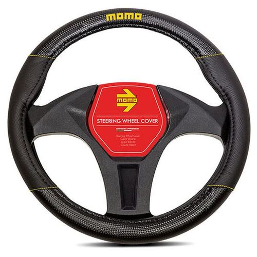 Navlaka za volan MOMO 37/39 cm, crno-žuta