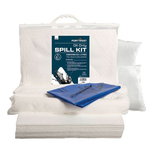 Portwest SM61 komplet za izlive ulja 50 l, hidrofoban apsorbent koji odbija vodu