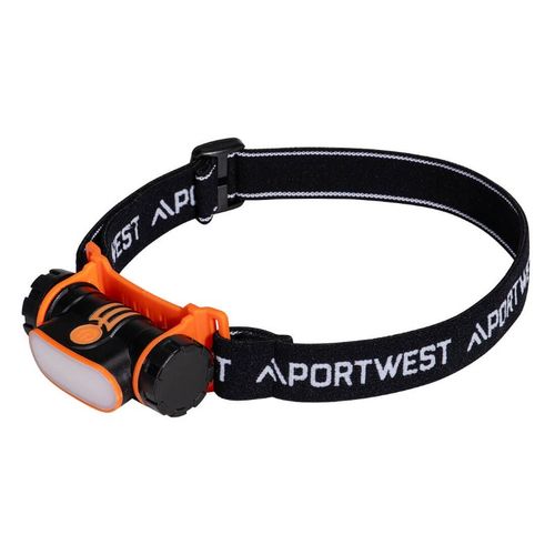 Portwest PA70 naglavna LED lampa na USB punjenje, 150 lm, IPX4, crna