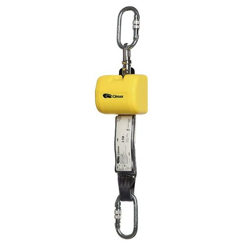 Climax samouvlačeći blokator pada sa trakom 2,5 m, EN 360, 40-100 kg, sa 2 konektora