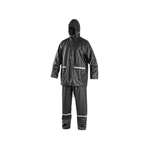 Canis kišno odelo PU, kraća jakna i pantalone, crno, vel. XXL