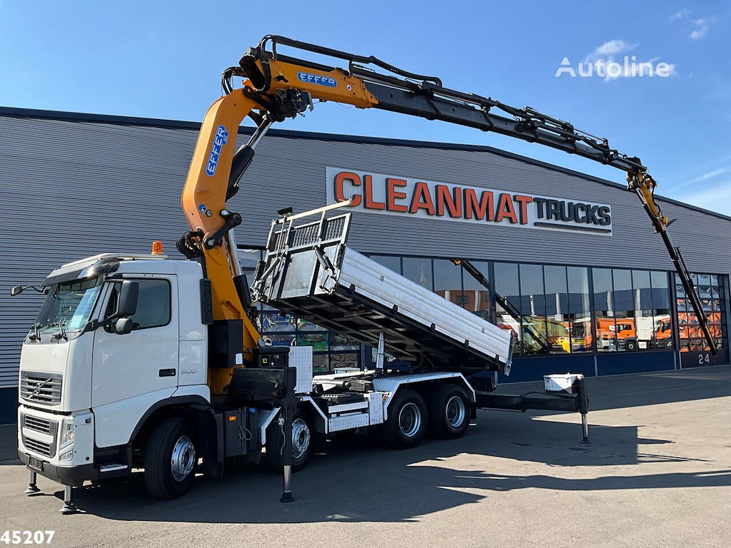 Volvo FH 500 8x4 Effer 65 Tonmeter laadkraan + Fly-Jib kiper