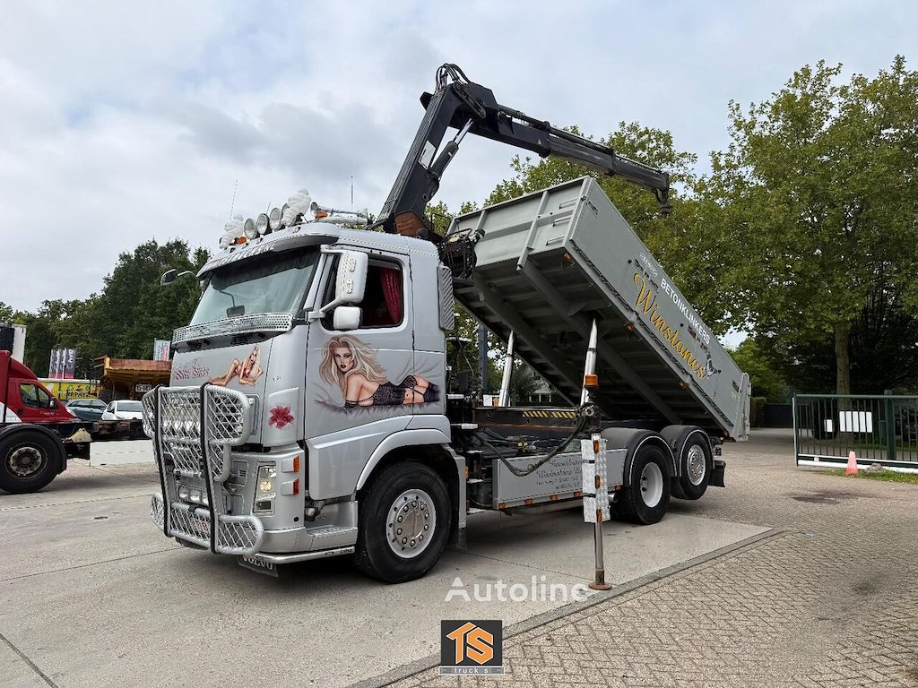 Volvo FM 480 KIPPER - KRAN/CRANE HIAB 14.4E - BELGIUM TOP kiper