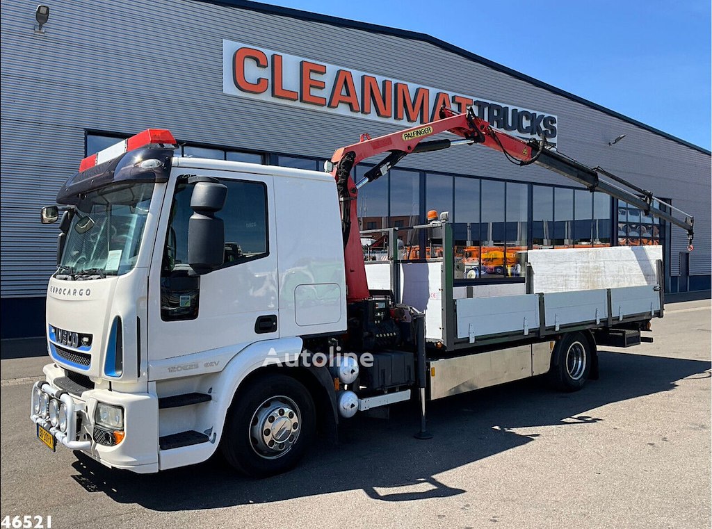 IVECO Eurocargo ML120E25 Palfinger 6 Tonmeter laadkraan kamion s ravnom platformom