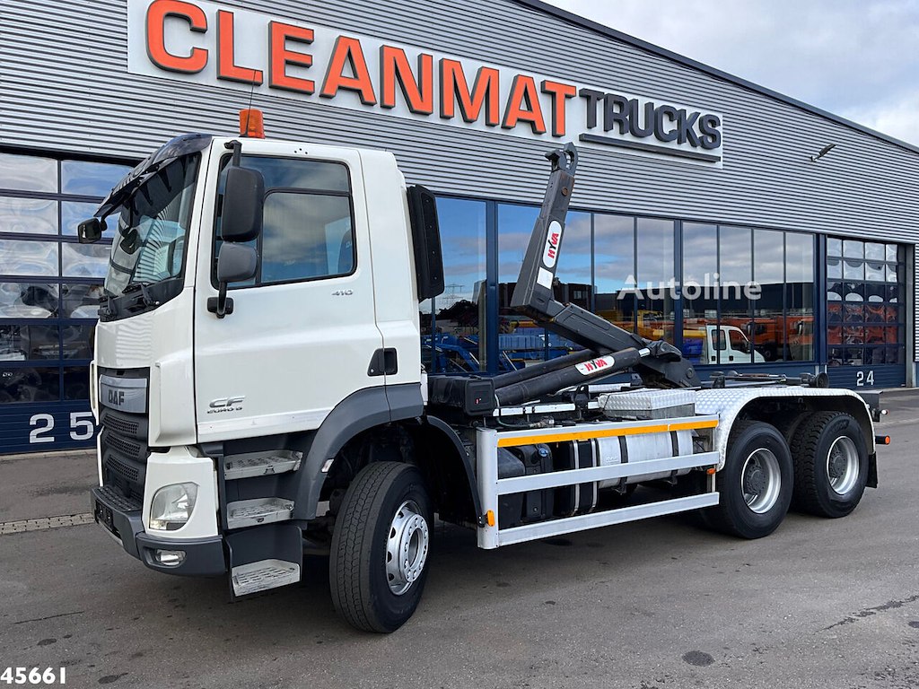 DAF FAT CF 410 Euro 6 6x4 Hyvalift 20 Ton haakarmsysteem kamion rol kiper