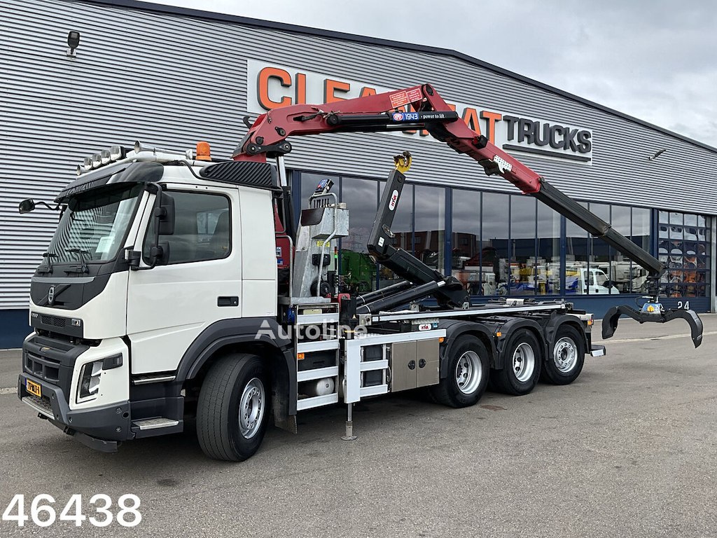 Volvo FMX 460 8x4 Euro 6 HMF 19 Tonmeter Z-kraan kamion rol kiper