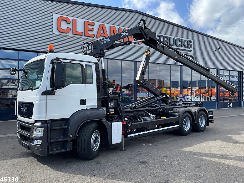 MAN TGS 26.360 6x4 Hiab 12 Tonmeter laadkraan kamion rol kiper