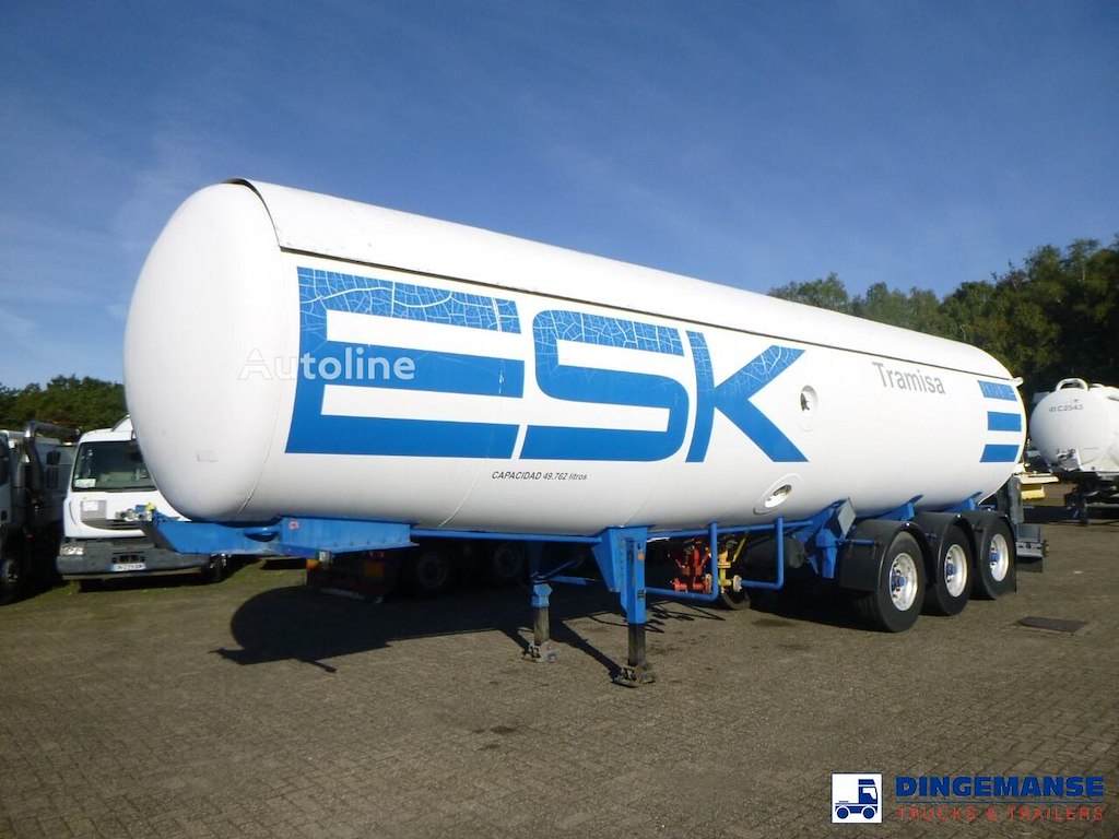 Tank TCSA Gas steel 49.7 m3 / 1 comp poluprikolica cisterna za gas