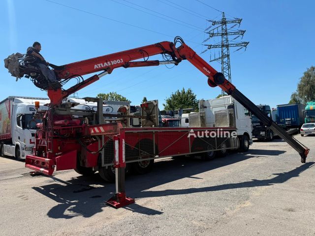 Langendorf Baustoff/Atlas Kran AK300.1/Steinpresse/Hydr./ poluprikolica sa ravnom platformom