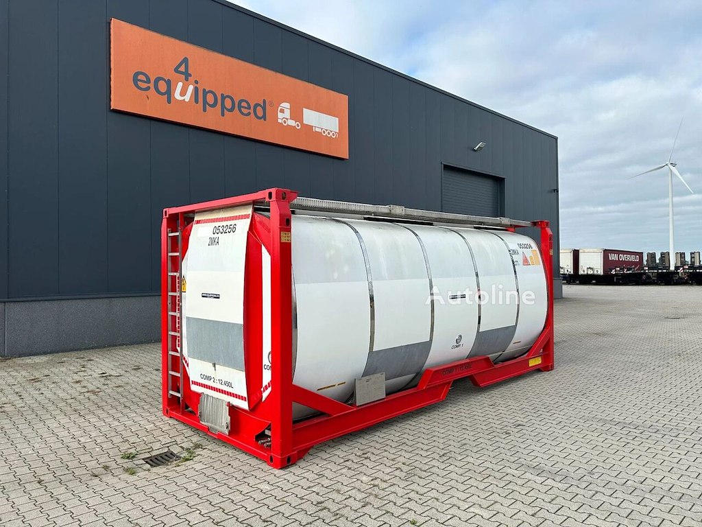 Van Hool 20FT 24.900L / 2 comp (2x 12.450L) / UN PORTABLE / 2MKA rezervoar-kontejner 20 stopa