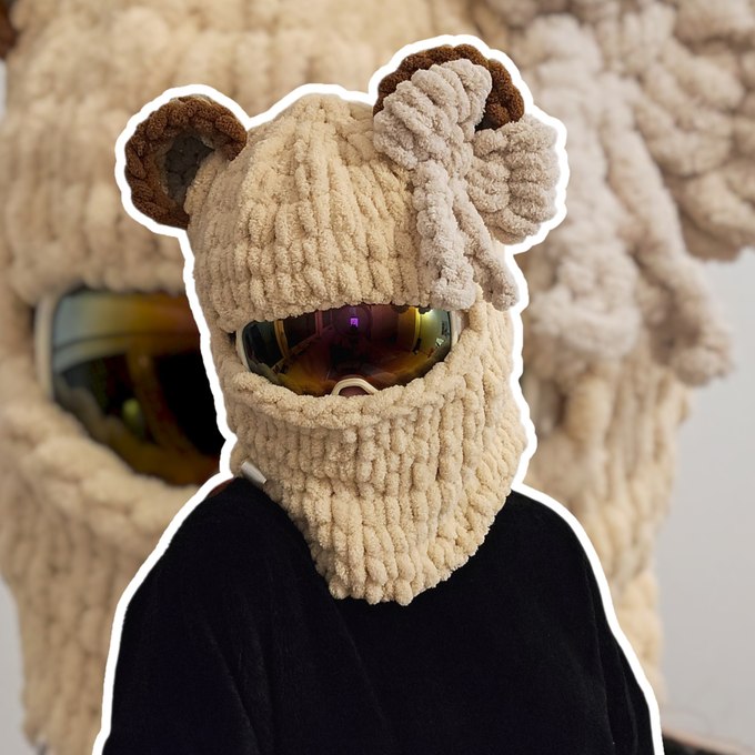 Teddy with bow Zimska fantomka Ski maska