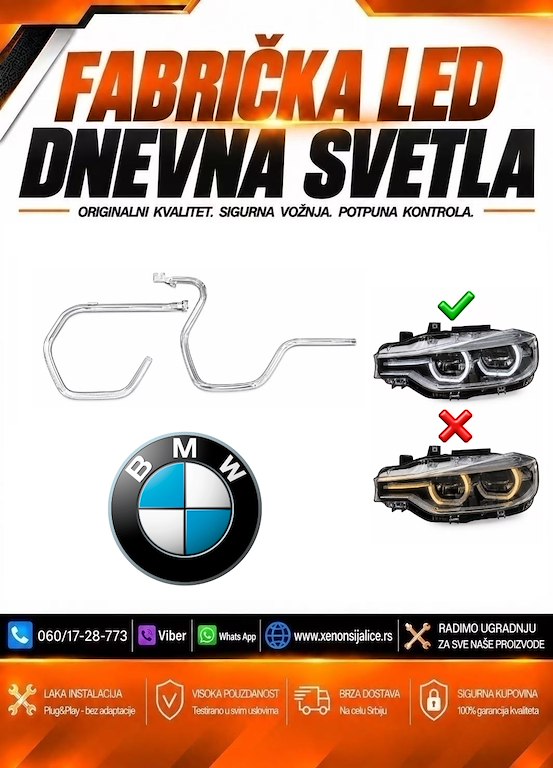 LED DNEVNO SVETLO FABRICKI MODEL U FARU LED PRSTENOVI BMW 4 17-20 LED