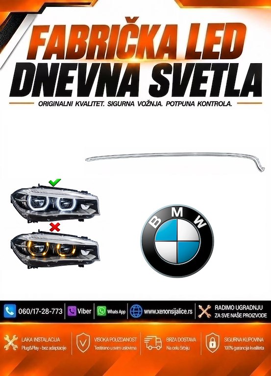 LED DNEVNO SVETLO FABRICKI MODEL U FARU LED OBRVA BMW X5 F15 13-18 LED