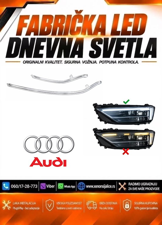 LED DNEVNO SVETLO FABRICKI MODEL U FARU AUDI A8 18-23 LED
