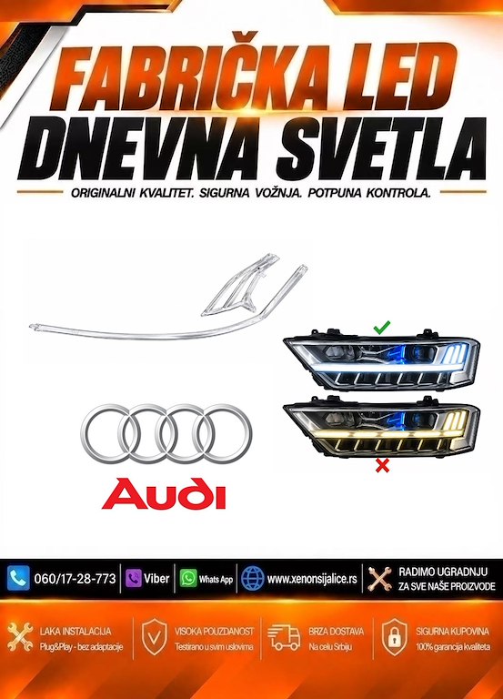 LED DNEVNO SVETLO FABRICKI MODEL U FARU AUDI A8 18-23 MATRIX