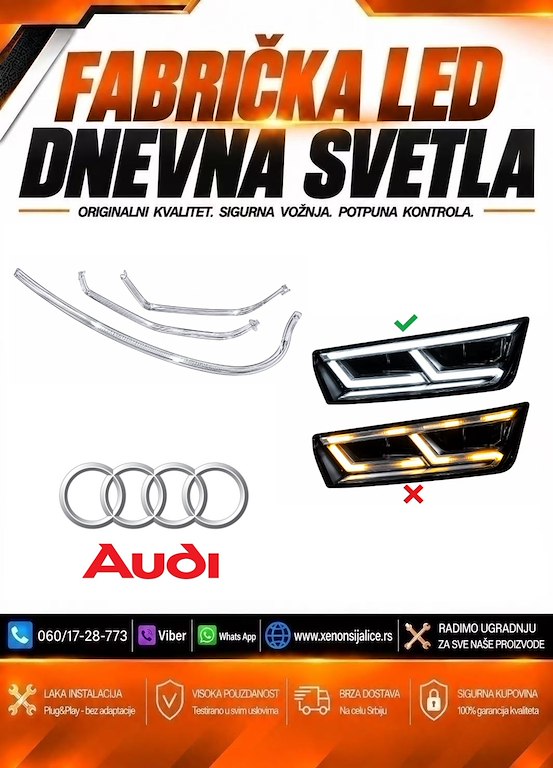 LED DNEVNO SVETLO FABRICKI MODEL U FARU AUDI Q5 17-20 MATRIX