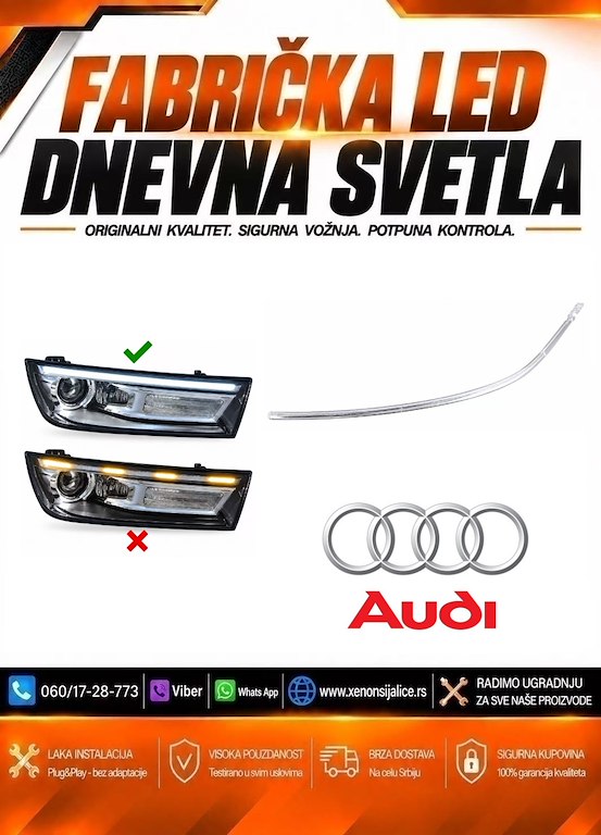 LED DNEVNO SVETLO FABRICKI MODEL U FARU AUDI Q5 17-20 XENON
