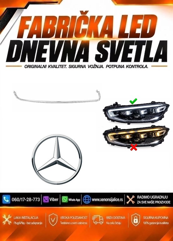 LED DNEVNO SVETLO FABRICKI MODEL U FARU MERCEDES S KLASA 20-26 LED