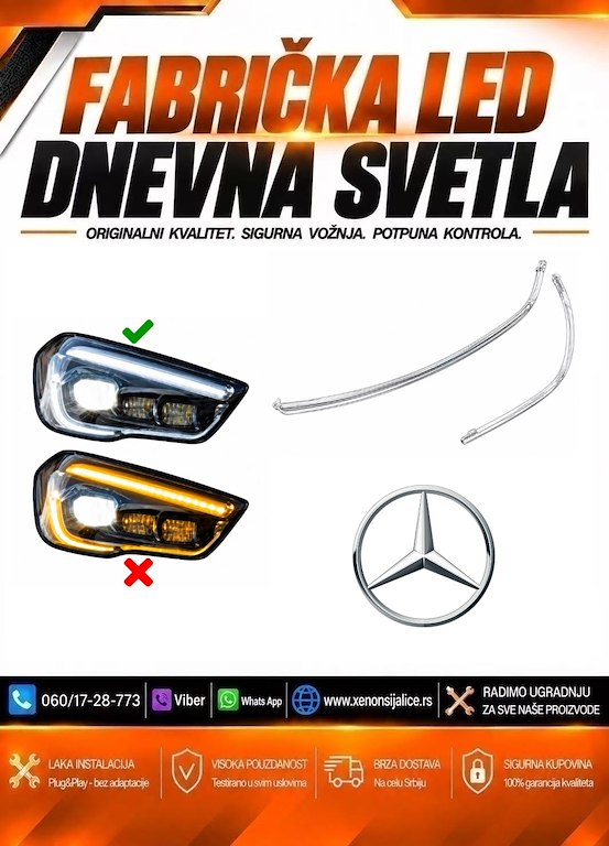 LED DNEVNO SVETLO FABRICKI MODEL U FARU MERCEDES GLA 20-25 LED