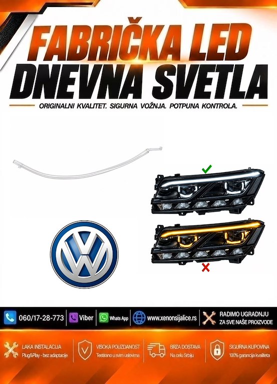 LED DNEVNO SVETLO FABRICKI MODEL U FARU VW TOUAREG 19-24 LED