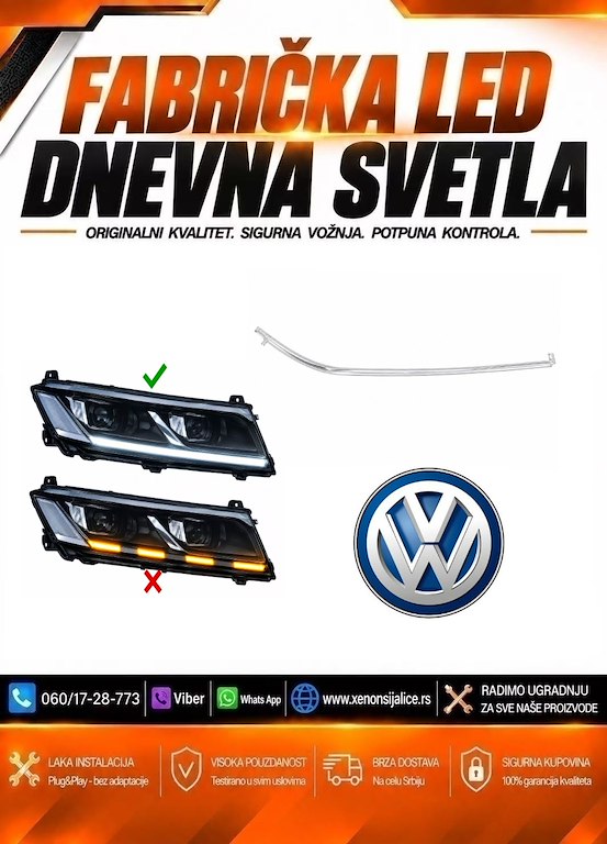 LED DNEVNO SVETLO FABRICKI MODEL U FARU VW TOUAREG 19-24 LED