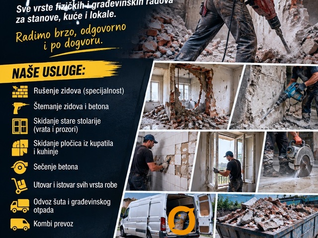 Rušenje • Štemanje • Kombi prevoz