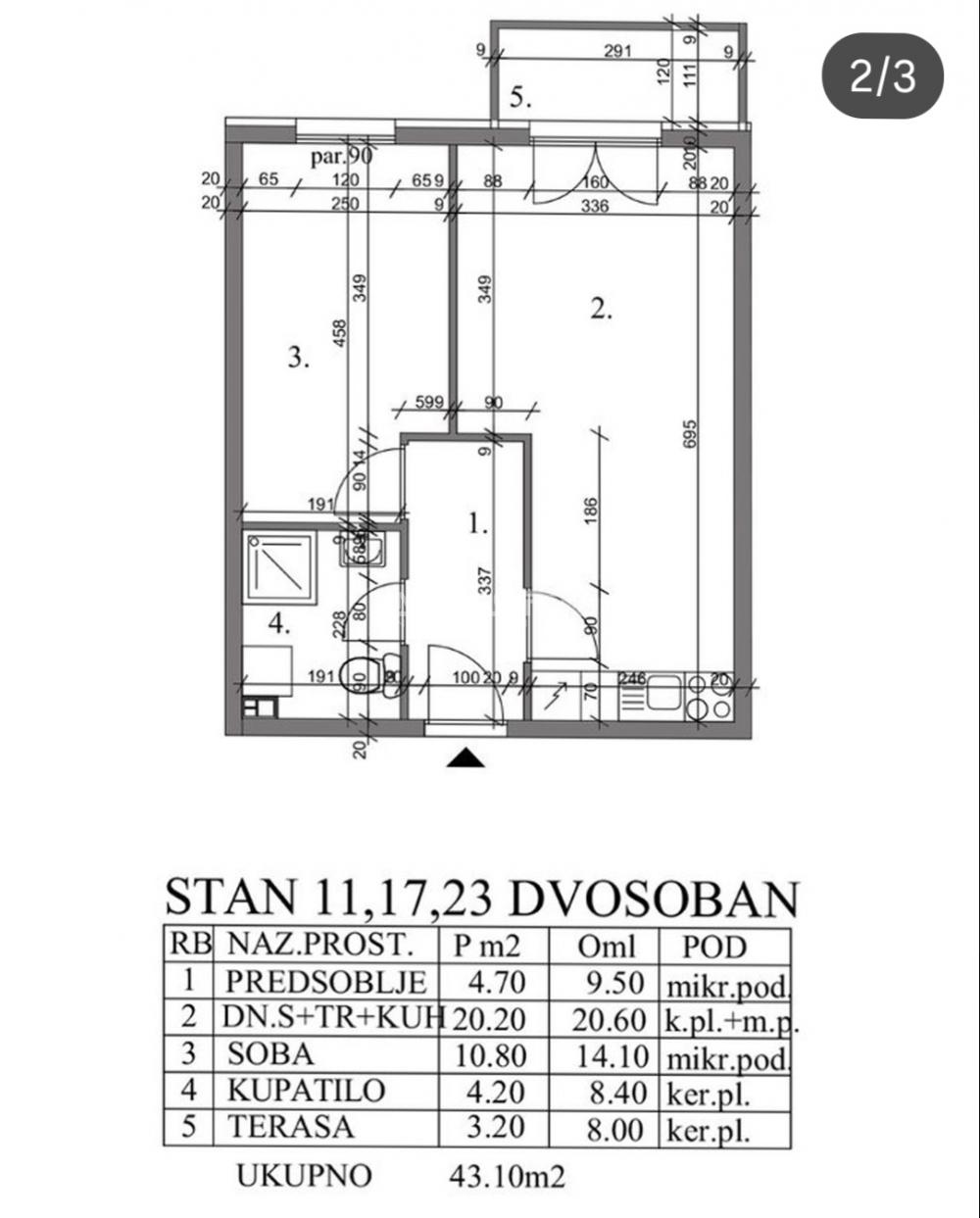 Najprodavanija kvadratura u zgradi
69.300 €