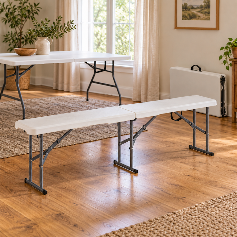 Klupa rasklopiva 180 x 30 x 43cm tvrda plastika :)