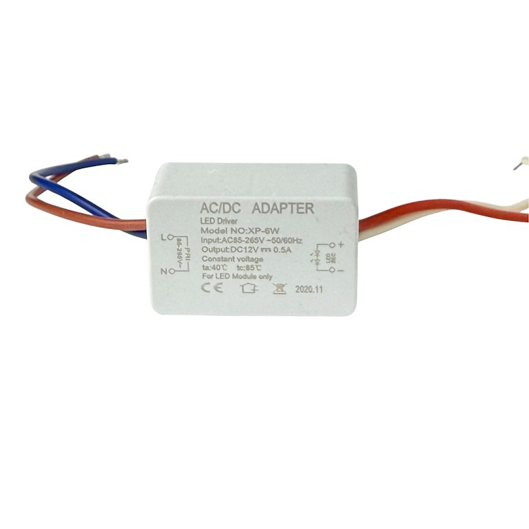 LED napajanje 12V 6W XP-6W, 0,5 A, IP20