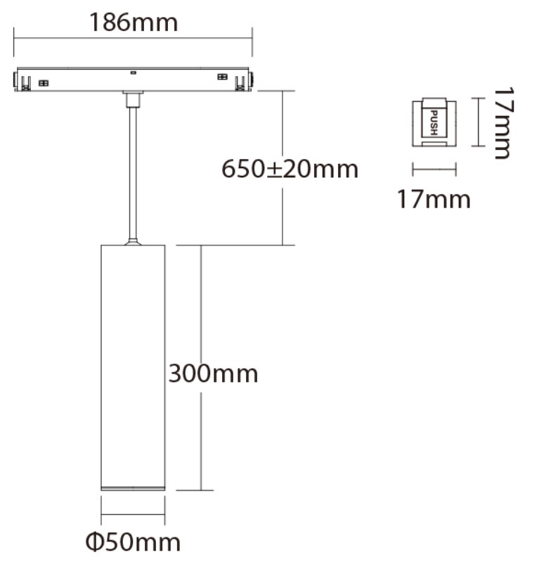 MiBoxer, Magnetna svetiljka, viseća, 9W, CCT, 2.4GHz, LT-MC2-09B-RF