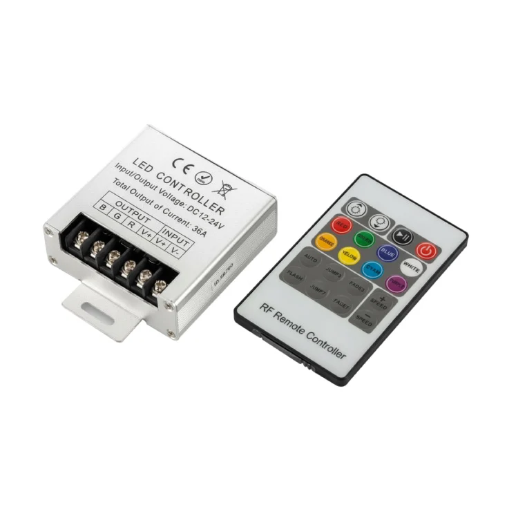 RGB kontroler 36A, 12-24V, sa RF daljinskim od 20 tastera