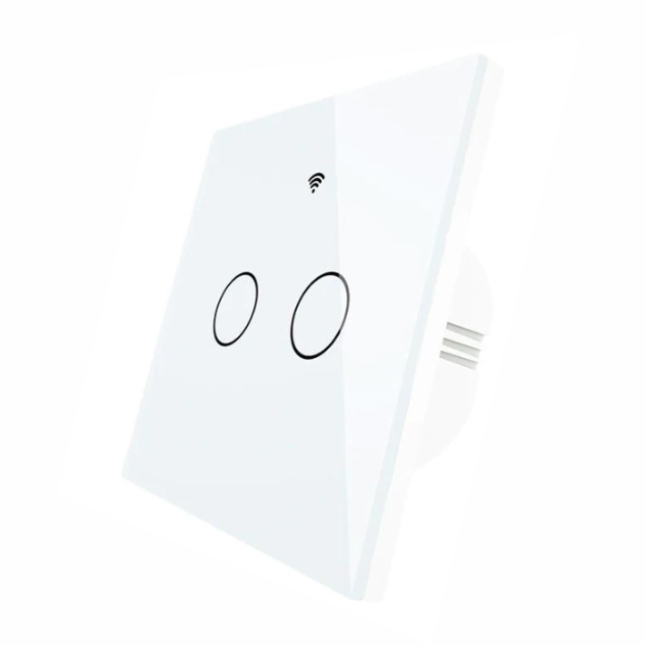 Touch prekidač sa dva polja MOES ZS-EU2-WH-MS, Zigbee, sa nulom