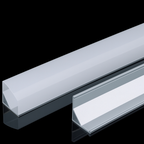 Ugaoni alu profil R-501, presek 15,8 × 15,8 mm za LED traku do 10 mm
