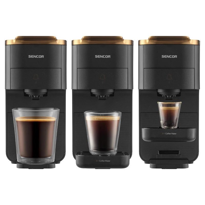 Sencor Espreso aparat 3 u 1 (SCC 1000BK), Nespresso, Dolce Gusto i mlevena kafa