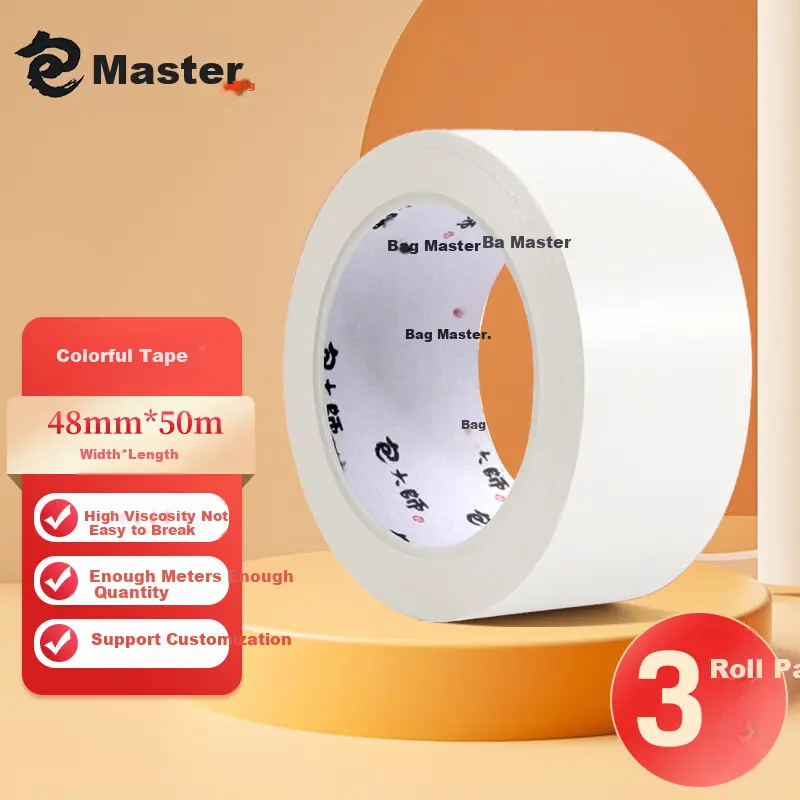Master Package Selotejp traka, 4.8cm x 50m, Bela, 3 komada