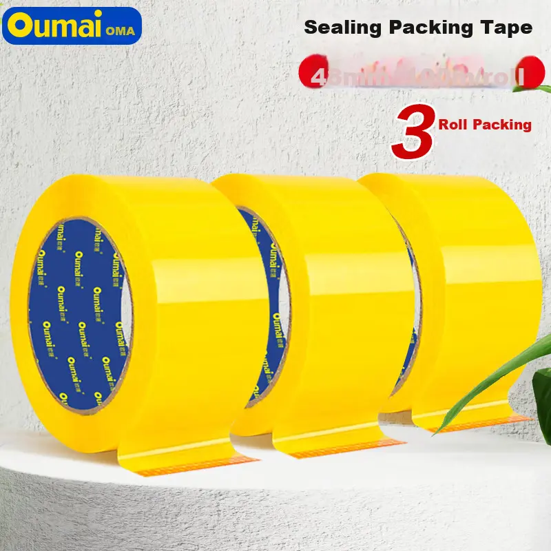 Oumai Selotejp traka, 4.8cm x 100m, Žuta, 3 komada