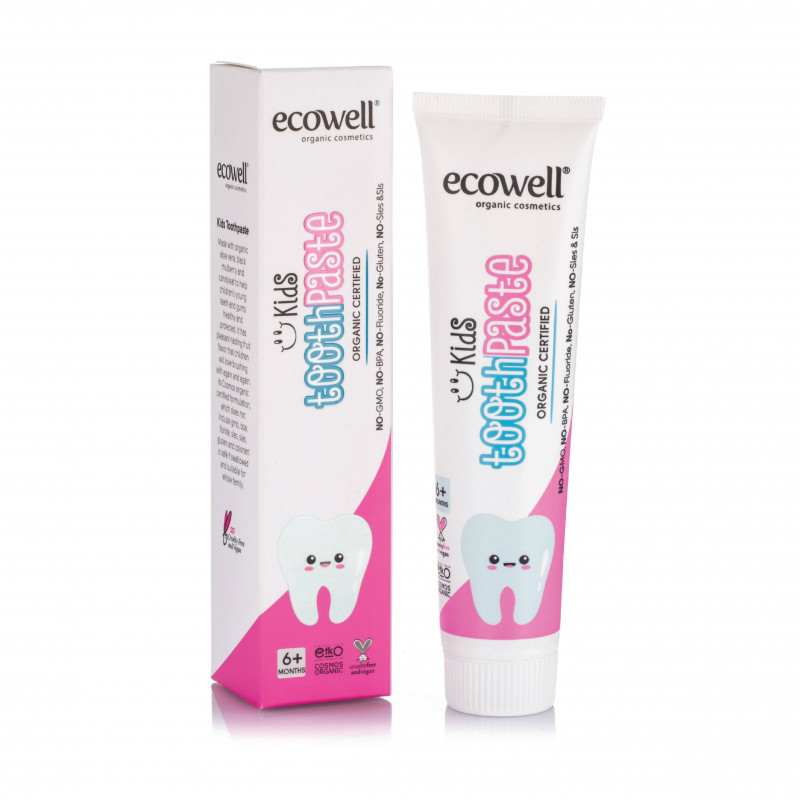 Ecowell Org.pasta za zube za bebe i decu 6m+,75 gr
