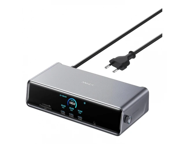 Anker Prime docking stanica 14u1 140W DisplayLink siva