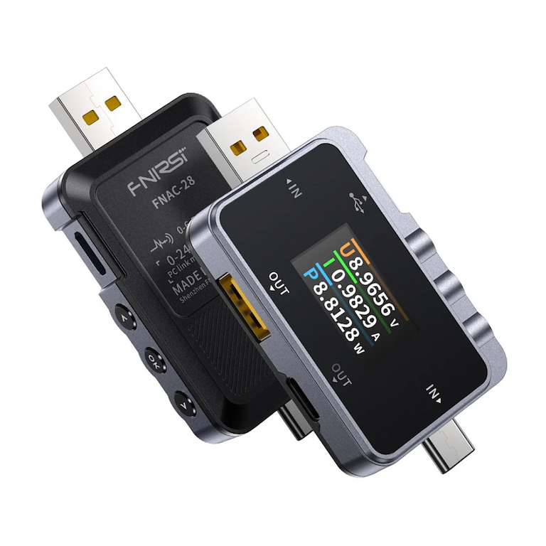 Multifunkcionalni digitalni USB i Type C smart tester FNIRSI FNAC-28 2u1 (za punjace i Back Up baterija (univerzalna) uredjaje)