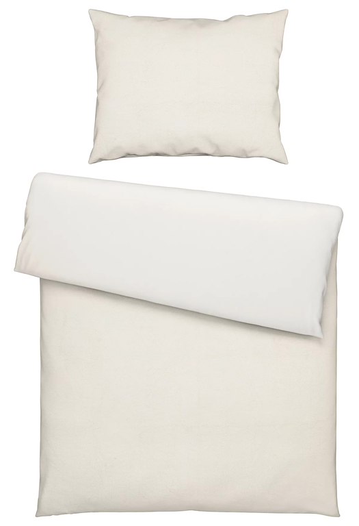 POSTELJINA TEDDY 140/200 cm somot, plišani materijal krem