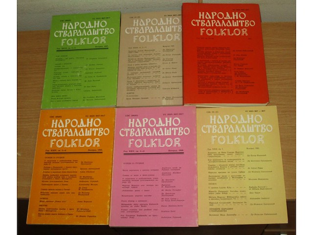 FOLKLOR, NARODNO STVARALAŠTVO, ŠEST BROJEVA