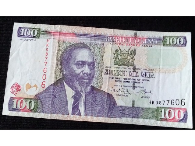 100 shilingi,Kenya,2010,vf.