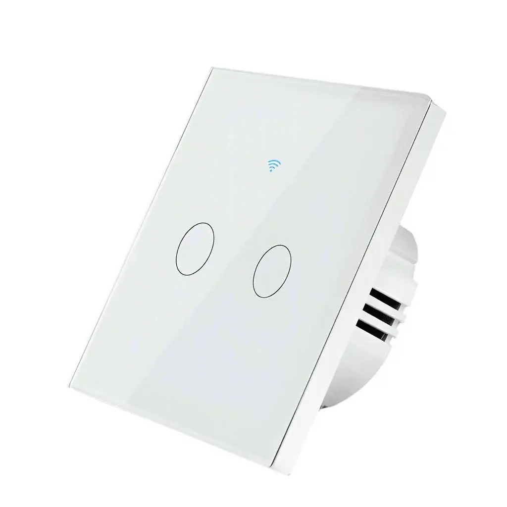 SmartHome Pametni prekidač za svetlo, WiFi, 2 tastera, Beli