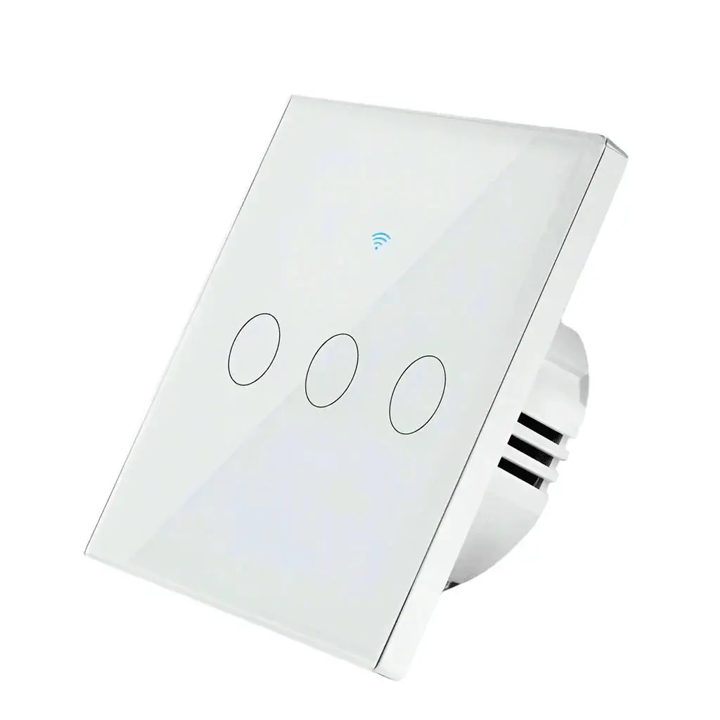SmartHome Pametni prekidač za svetlo, WiFi, 3 tastera, Beli